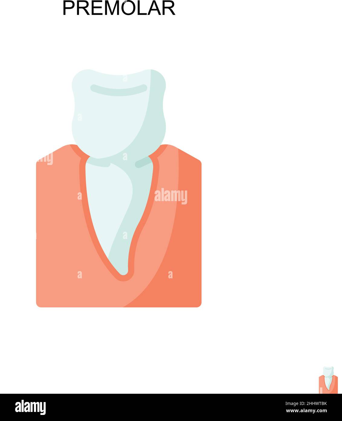 Premolar Simple vector icon. Illustration symbol design template for ...
