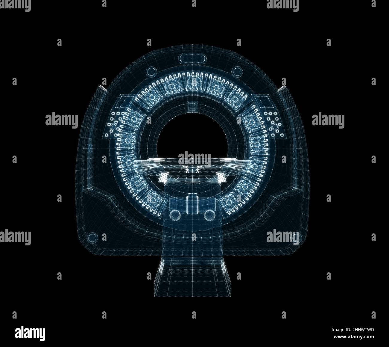 Digital MRI scan Hologram. Medicine and Technology Concept Stock Photo ...