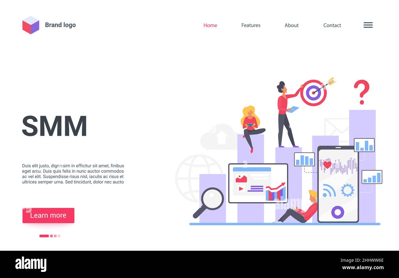 Digital marketing, smm digital web technology vector illustration ...