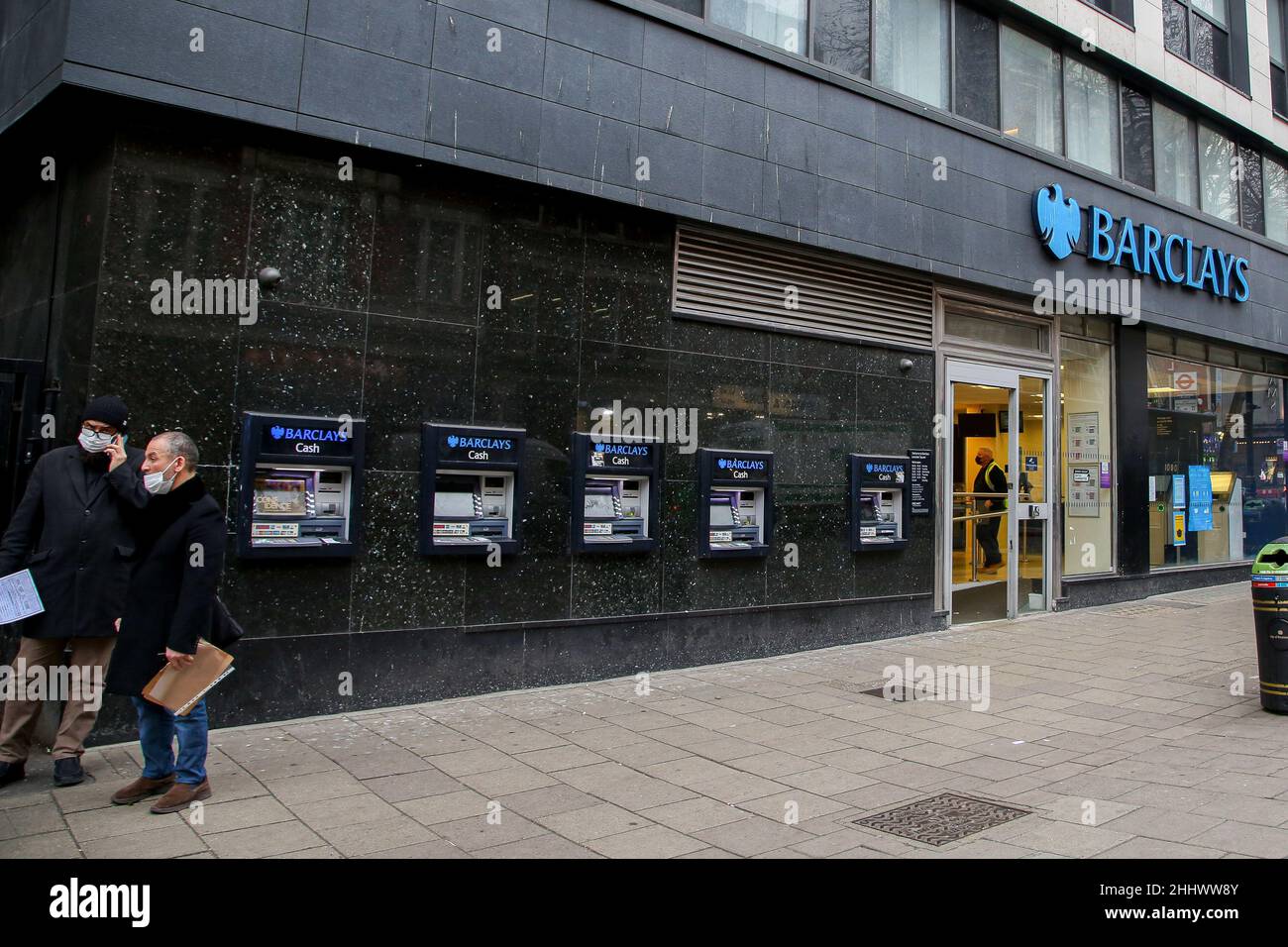London, UK. 24th Jan, 2022. Exterior view of a branch of Barclays Bank ...