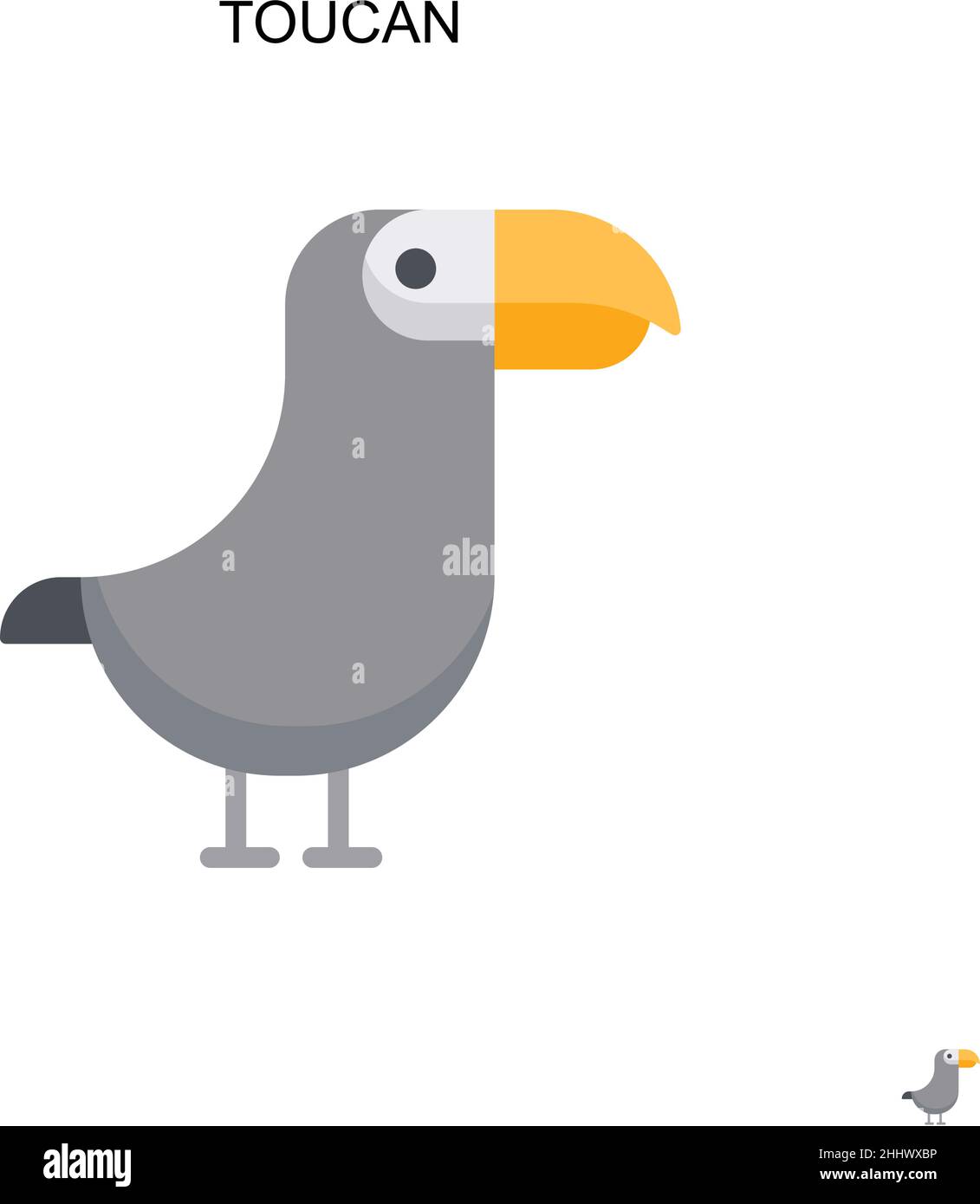 Toucan Simple vector icon. Illustration symbol design template for web ...
