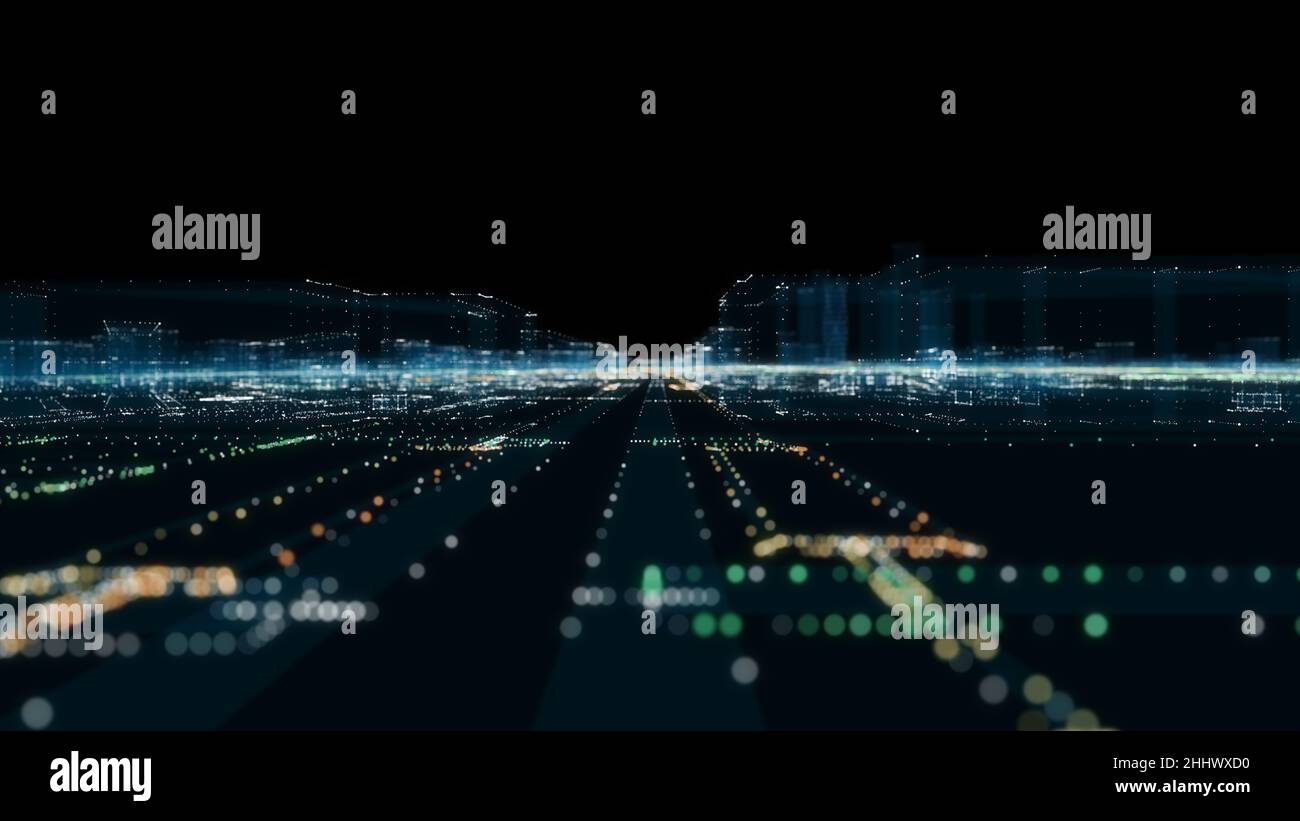 Futuristic Smart Digital City. Smart City And Technology Business ...