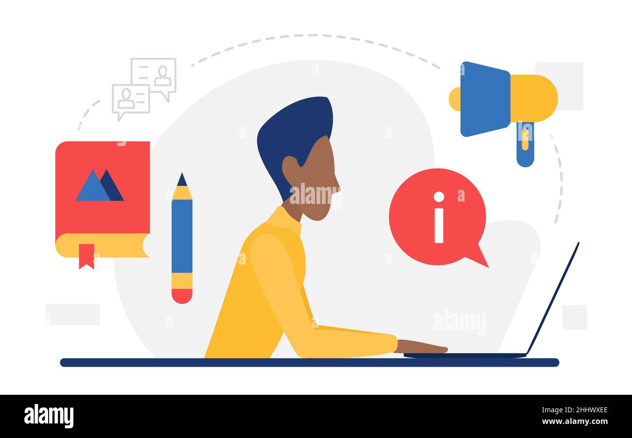 Blog Content Stock Vector Images - Alamy