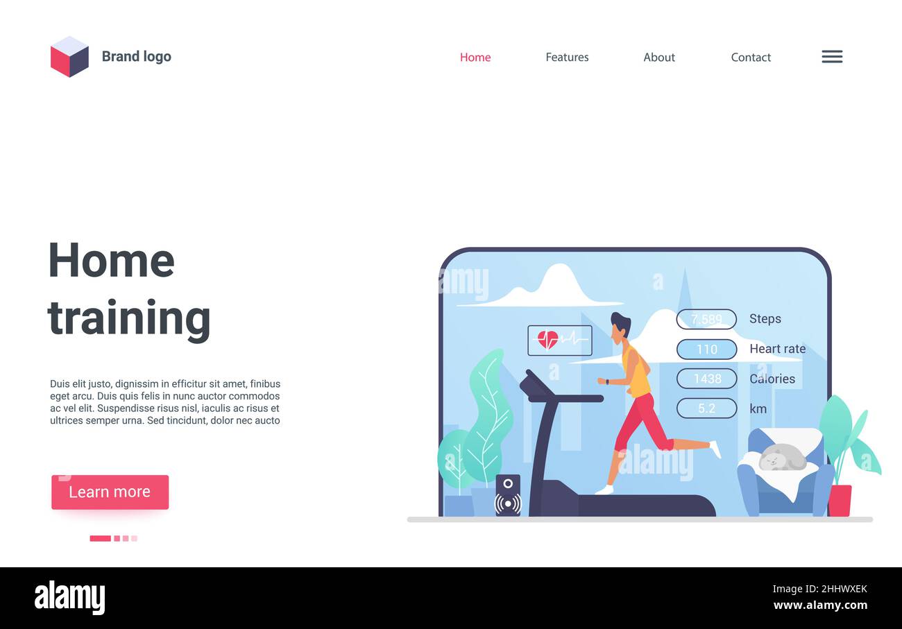 Interior design of gym Stock Vector Images - Alamy