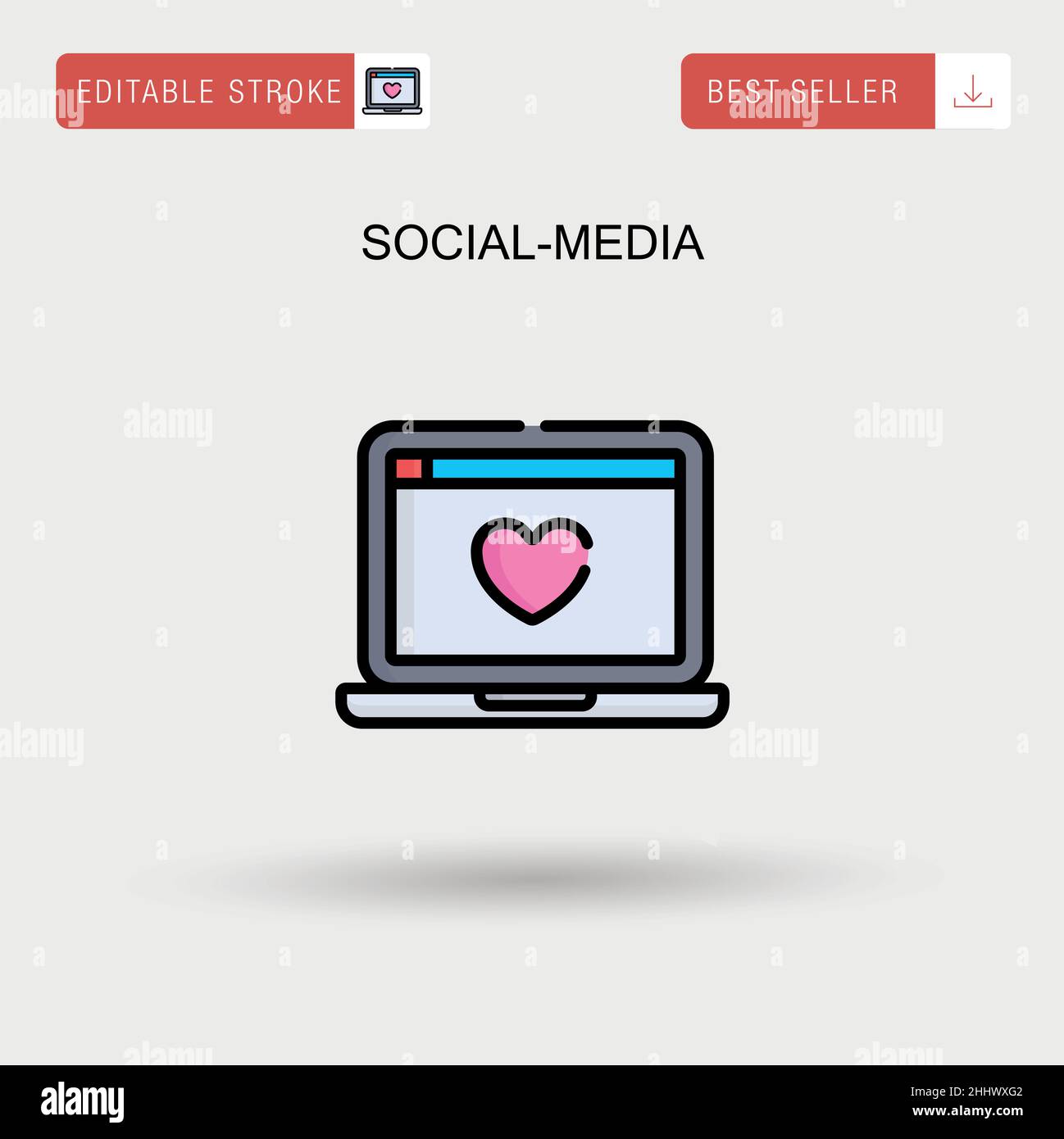 Social-media Simple vector icon Stock Vector Image & Art - Alamy