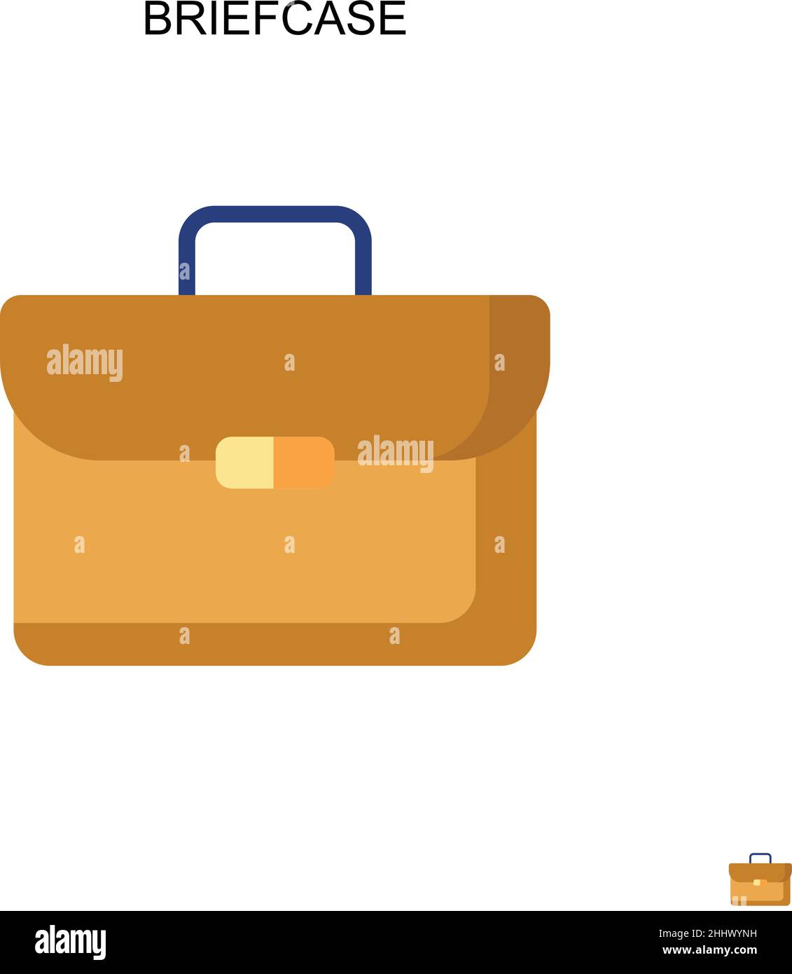 Briefcase Simple vector icon. Illustration symbol design template for ...