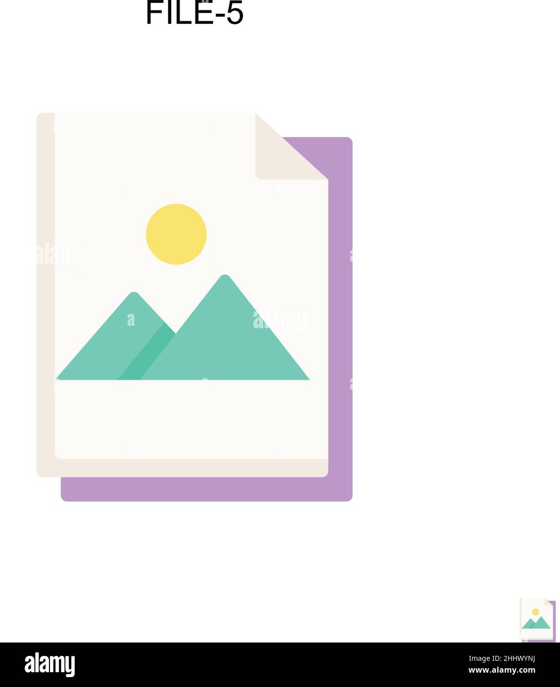 File-5 Simple vector icon. Illustration symbol design template for web ...