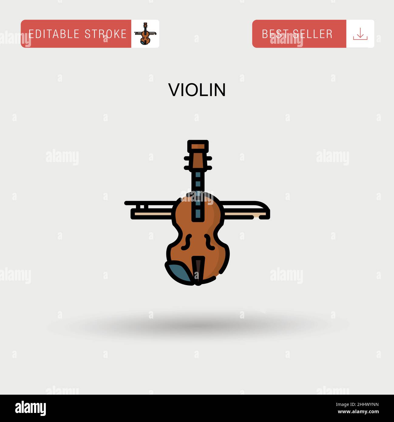 Violin Simple vector icon Stock Vector Image & Art - Alamy