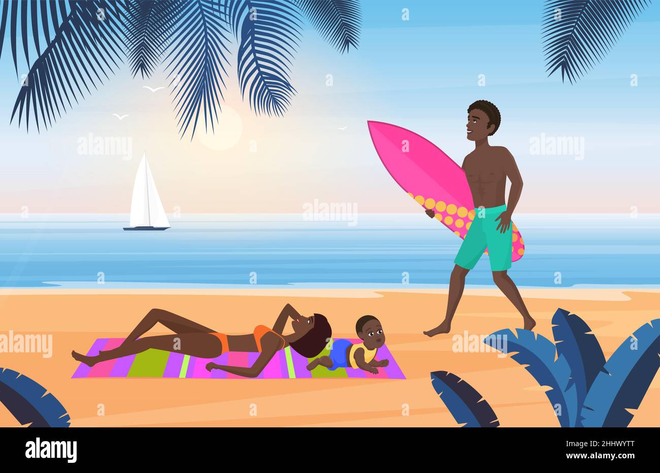African american man sunbathing hi-res stock photography and images - Alamy