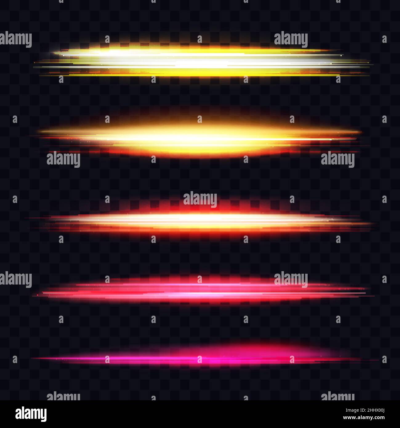 Luminous glowing light effect vector illustration. Magic shiny color ...