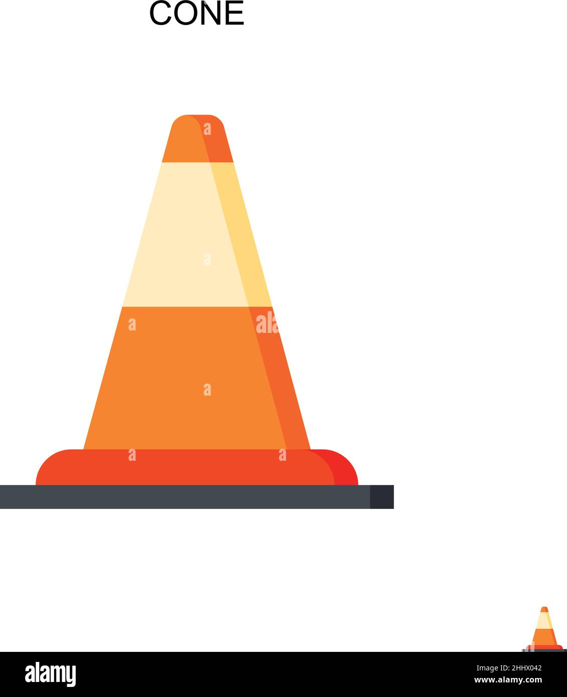 Cone Simple vector icon. Illustration symbol design template for web ...