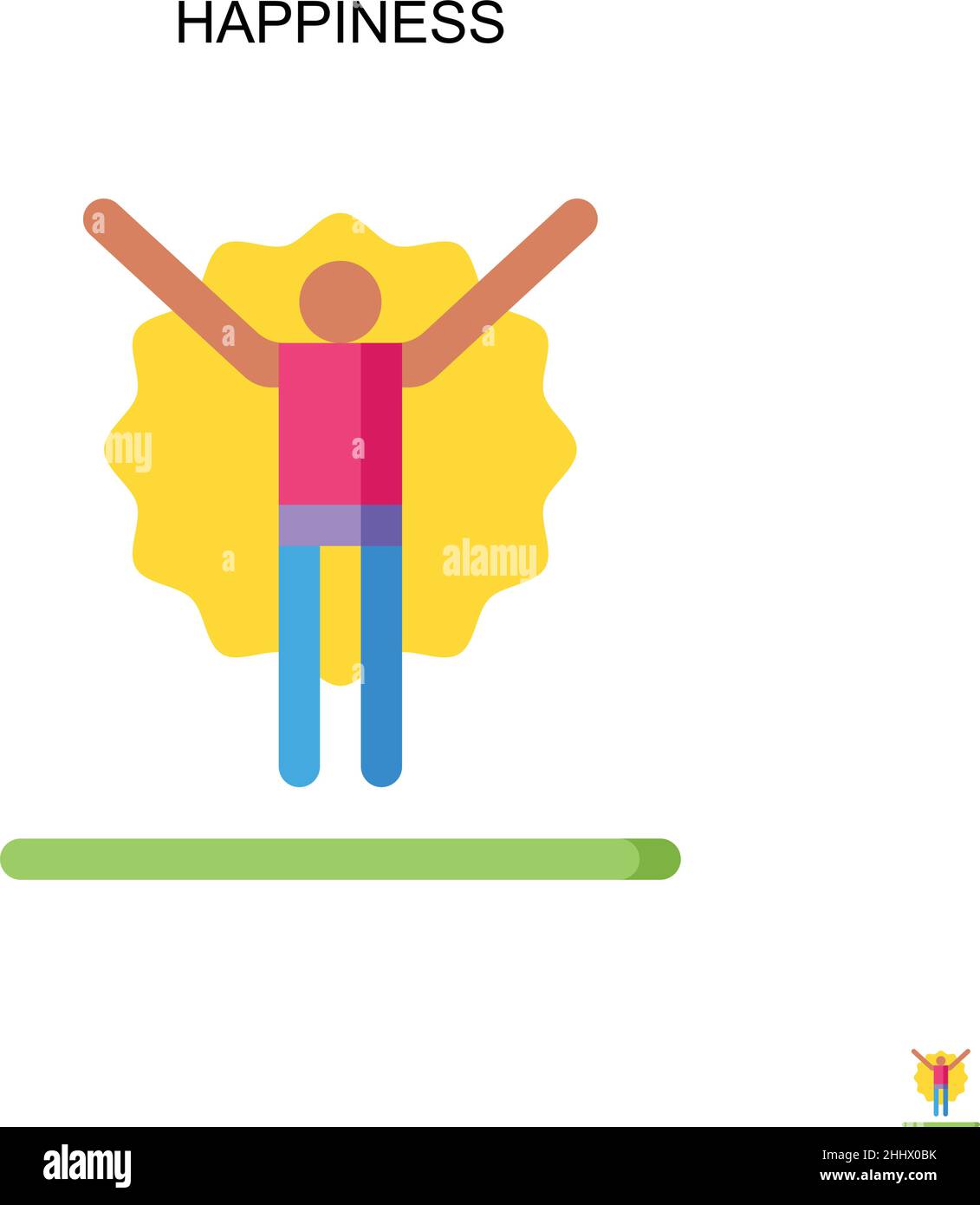 Happiness Simple vector icon. Illustration symbol design template for ...