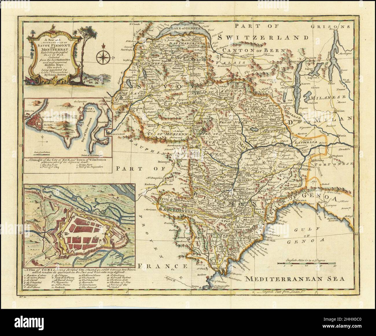 Emanuel bowen map hi-res stock photography and images - Alamy