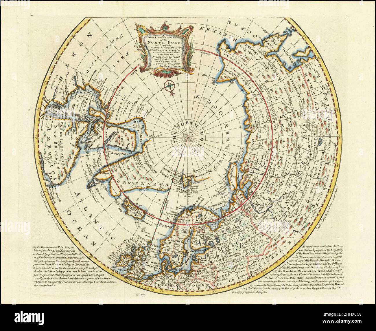 A new and accurate map of the north pole hi-res stock photography and ...