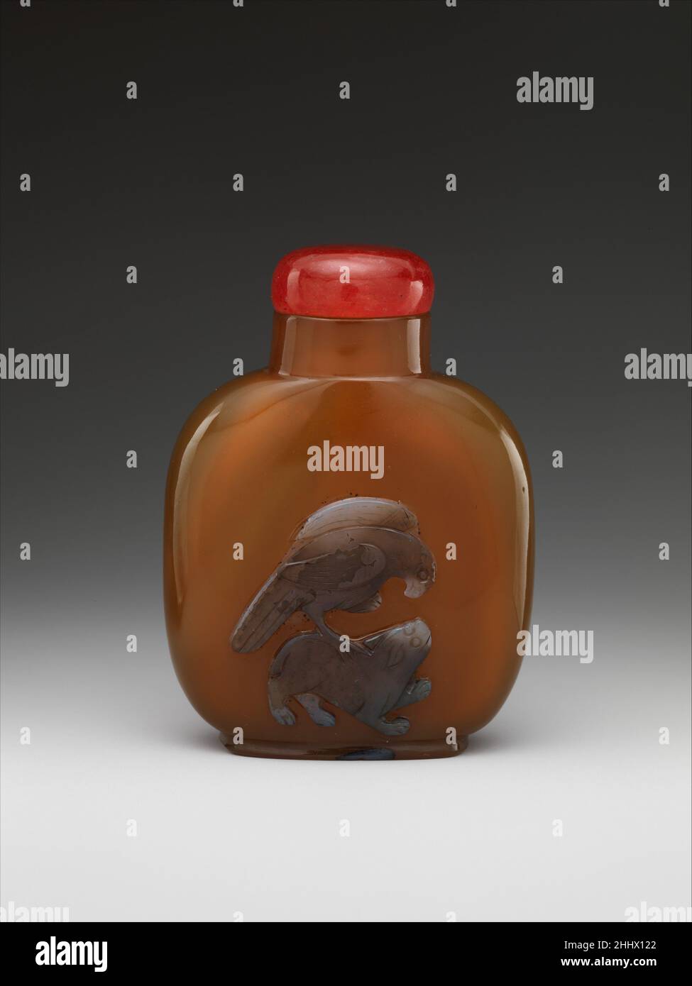 Snuff bottle with eagle and bear 19th century China The combination of ...