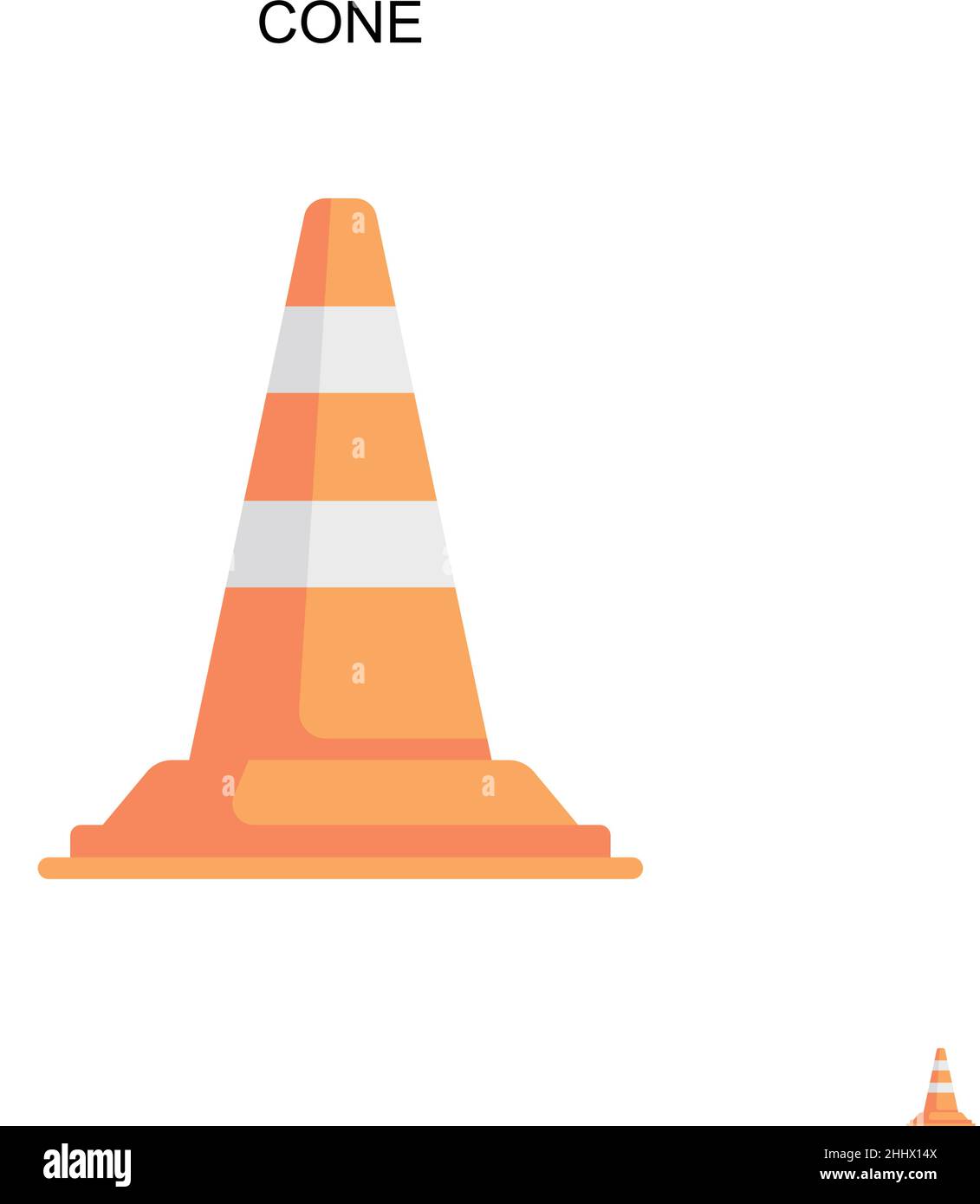 Cone Simple vector icon. Illustration symbol design template for web ...