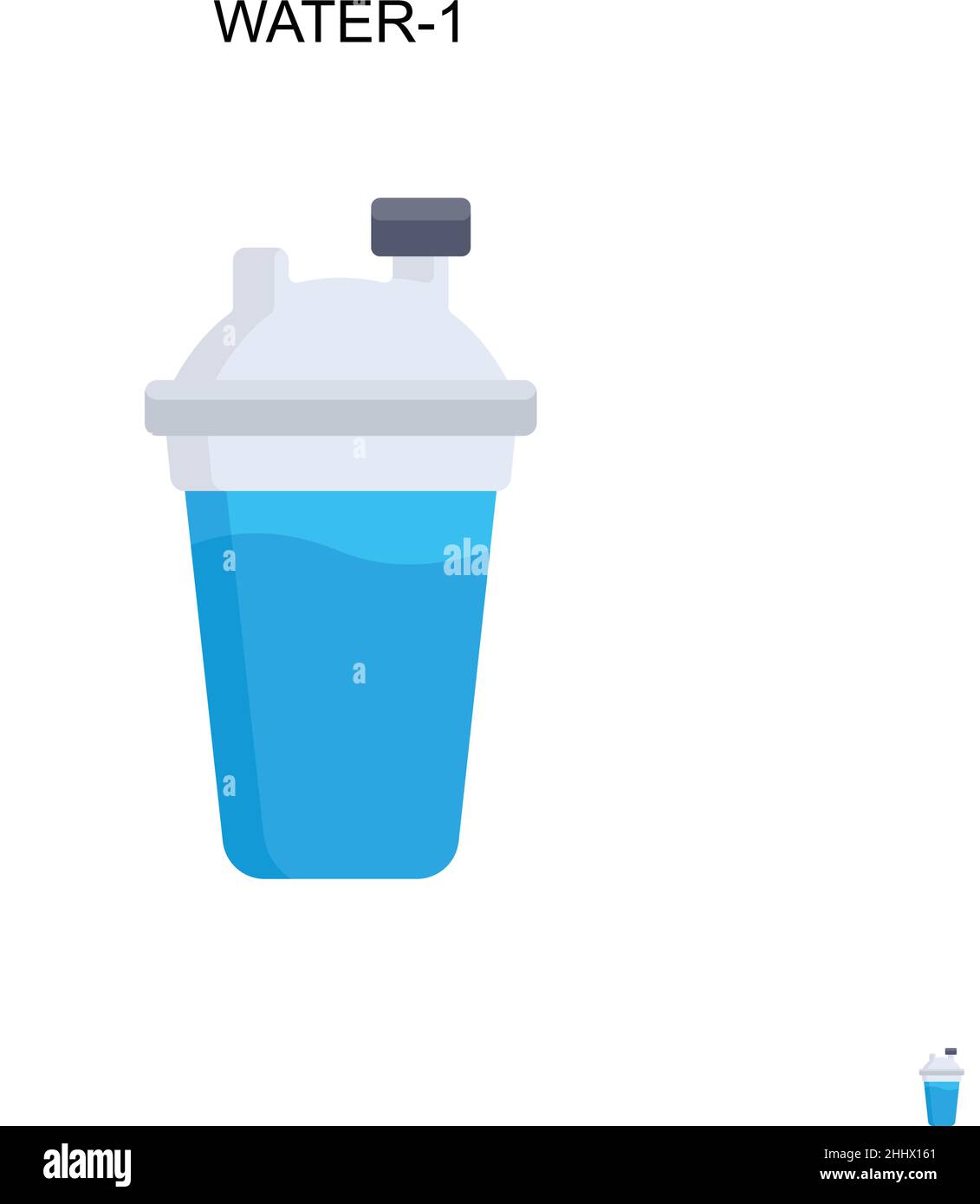 Water-1 Simple vector icon. Illustration symbol design template for web ...