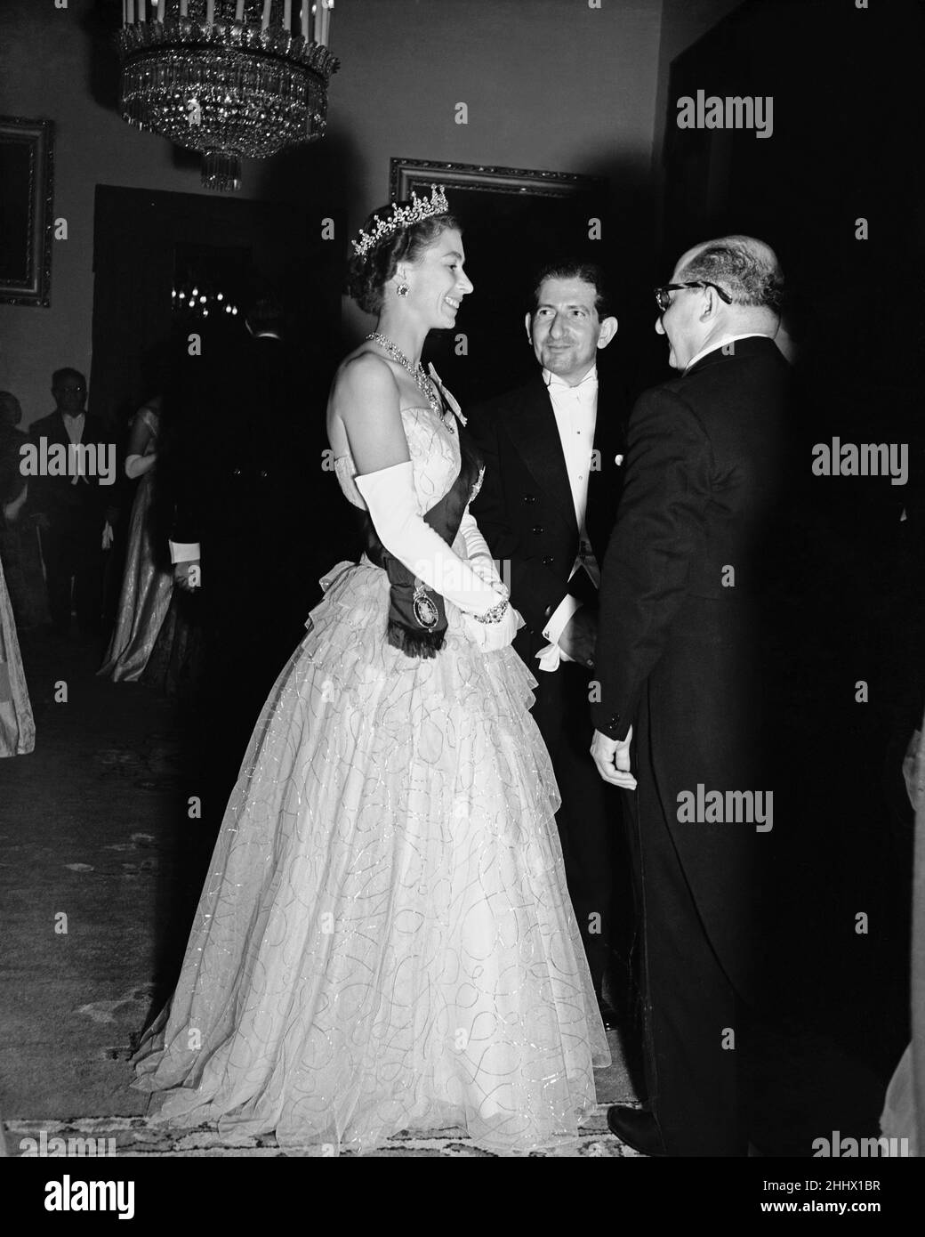 Queen Elizabeth II during her royal visit to Malta.3rd May 1954 Stock ...