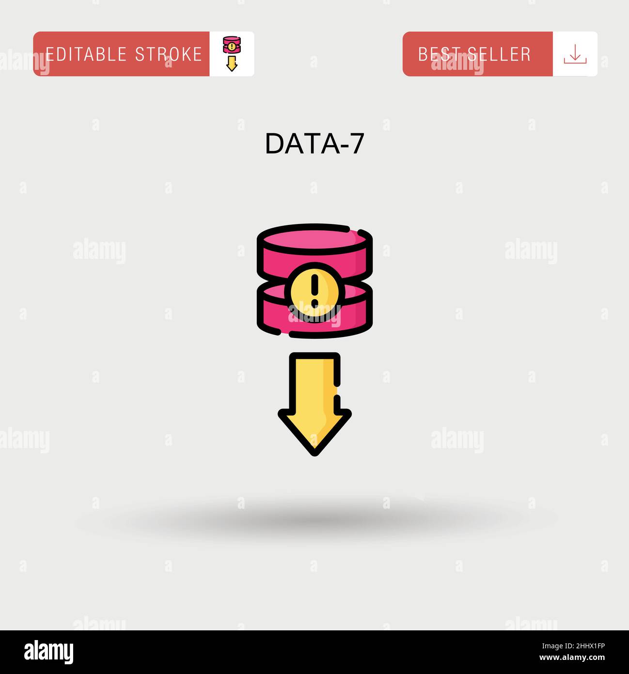 Data-7 Simple vector icon Stock Vector Image & Art - Alamy