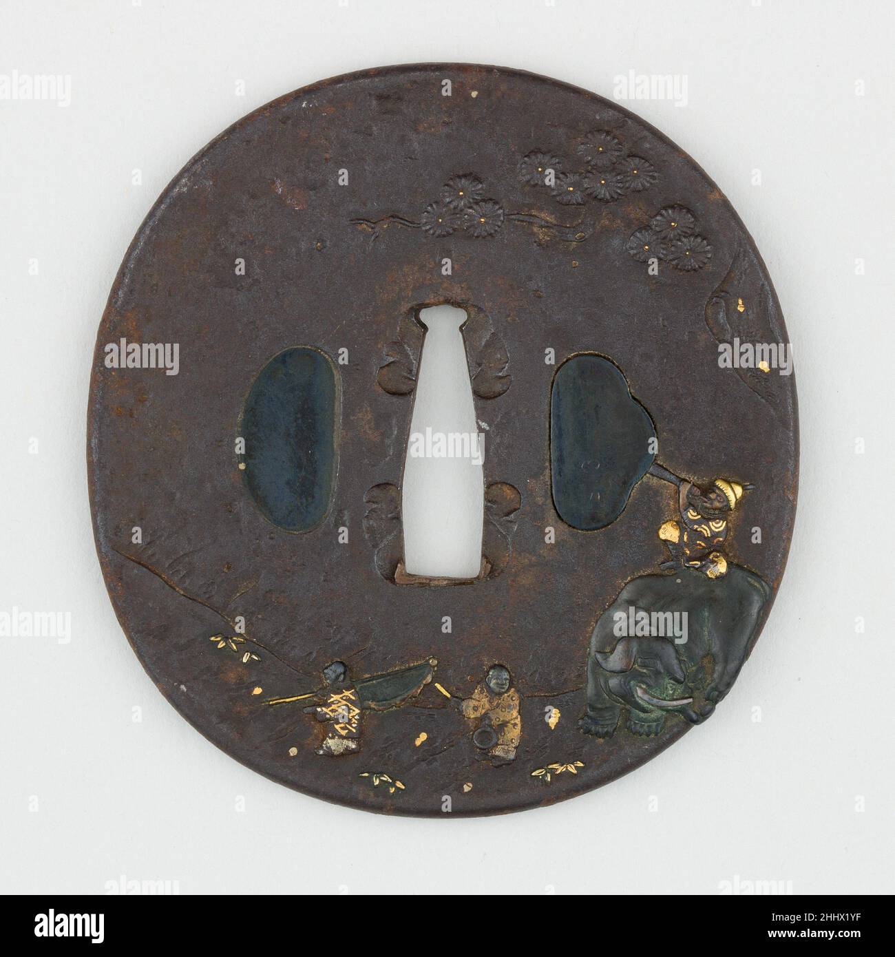 Sword Guard (Tsuba) With Elephant Motif (象図鐔) ca. 1615–1868 Japanese ...