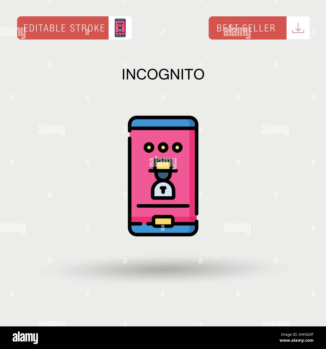 Incognito Simple vector icon Stock Vector Image & Art - Alamy