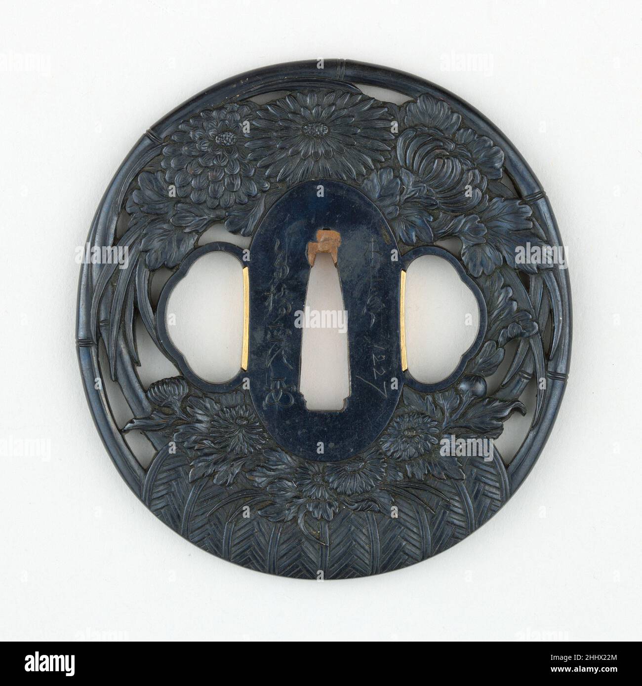 Sword guard (Tsuba) with Flower Basket Motif (花籠図鐔) late 18th–early ...