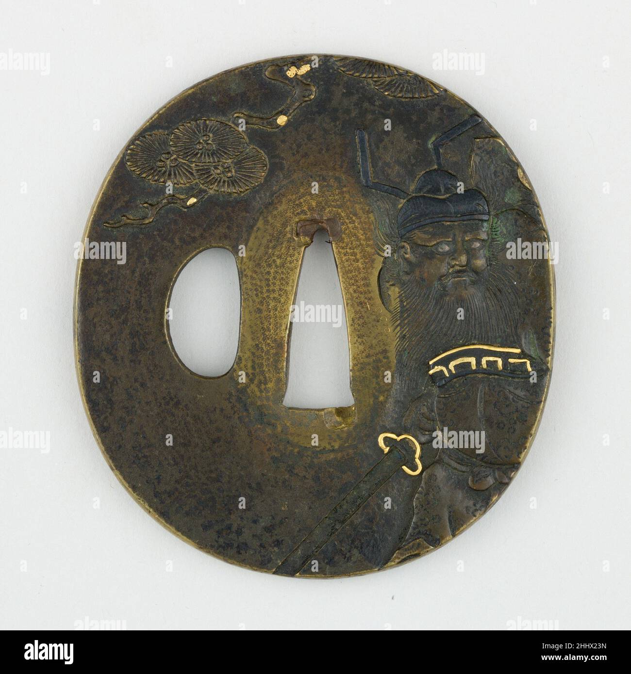 Sword Guard (Tsuba) Depicting Shōki the Demon Queller (鬼鍾馗図鐔) late 18th ...