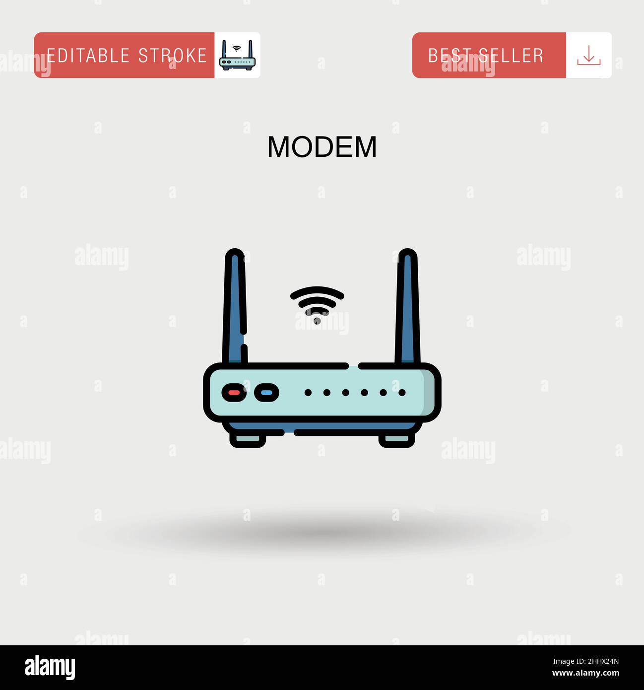 Modem Simple vector icon Stock Vector Image & Art - Alamy