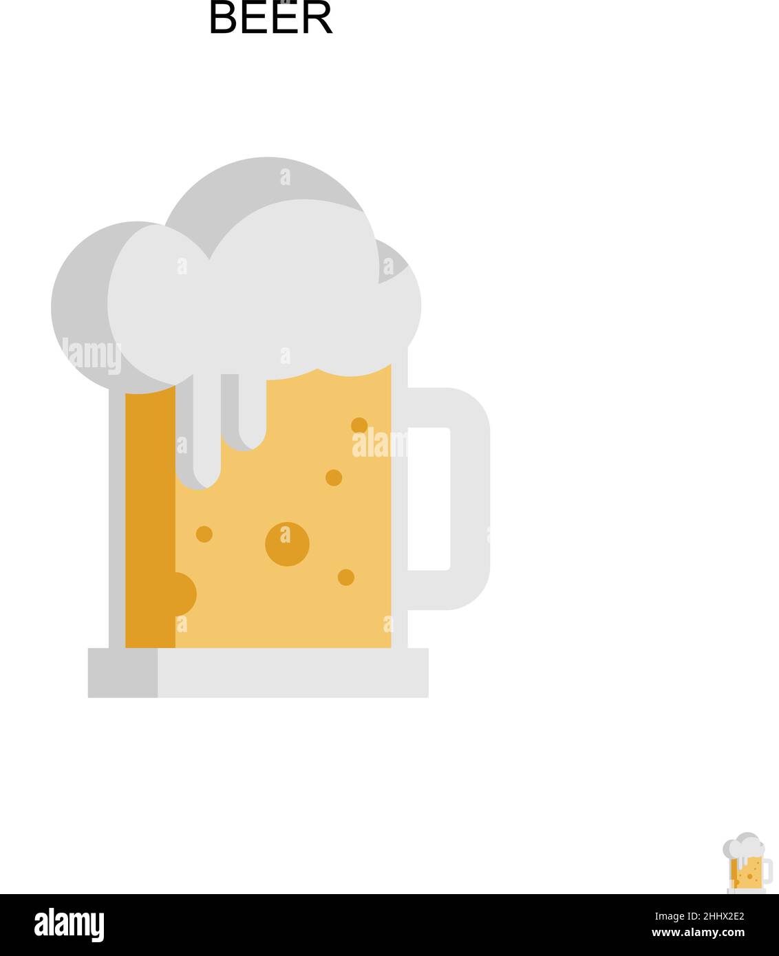 Beer Simple vector icon. Illustration symbol design template for web ...