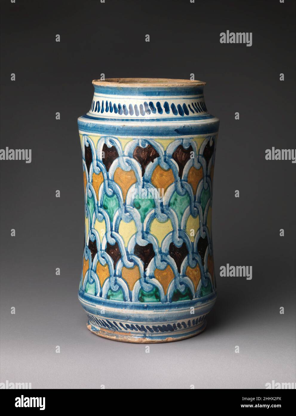 Storage jar (albarello) ca. 1500 Italian, perhaps Naples or environs ...