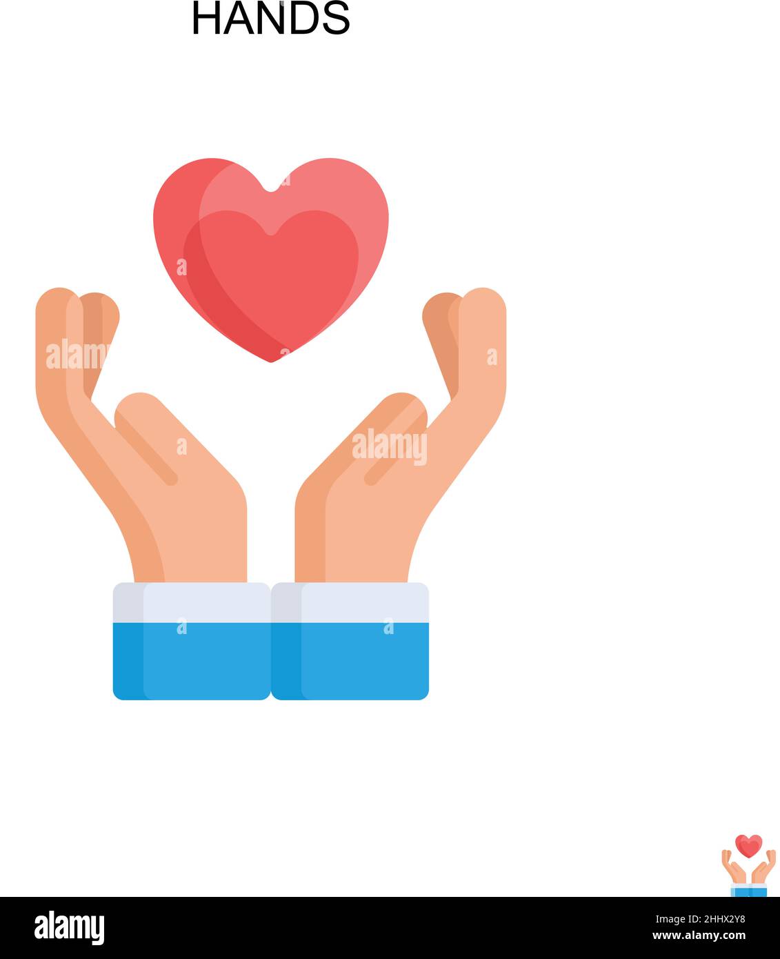 Hands Simple vector icon. Illustration symbol design template for web ...