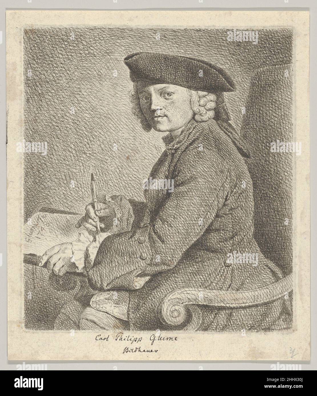 Carl Philipp Glume, the Artist's Brother 1748 Johann Gottlieb Glume ...