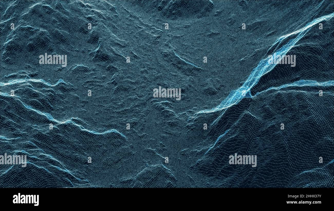 Glow digital landscape. Technology Concept Stock Photo - Alamy