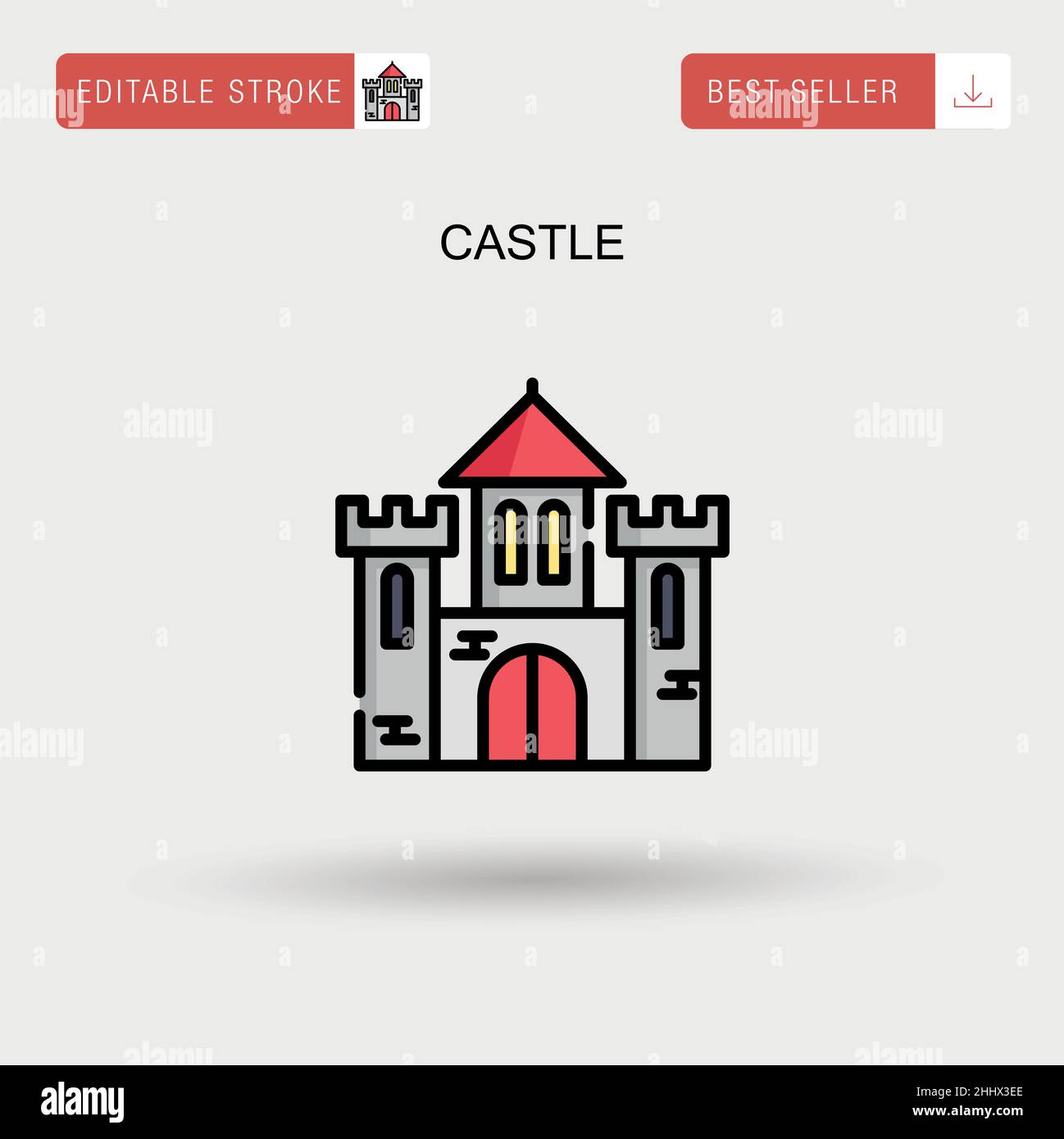 Sunset castle view Stock Vector Images - Alamy