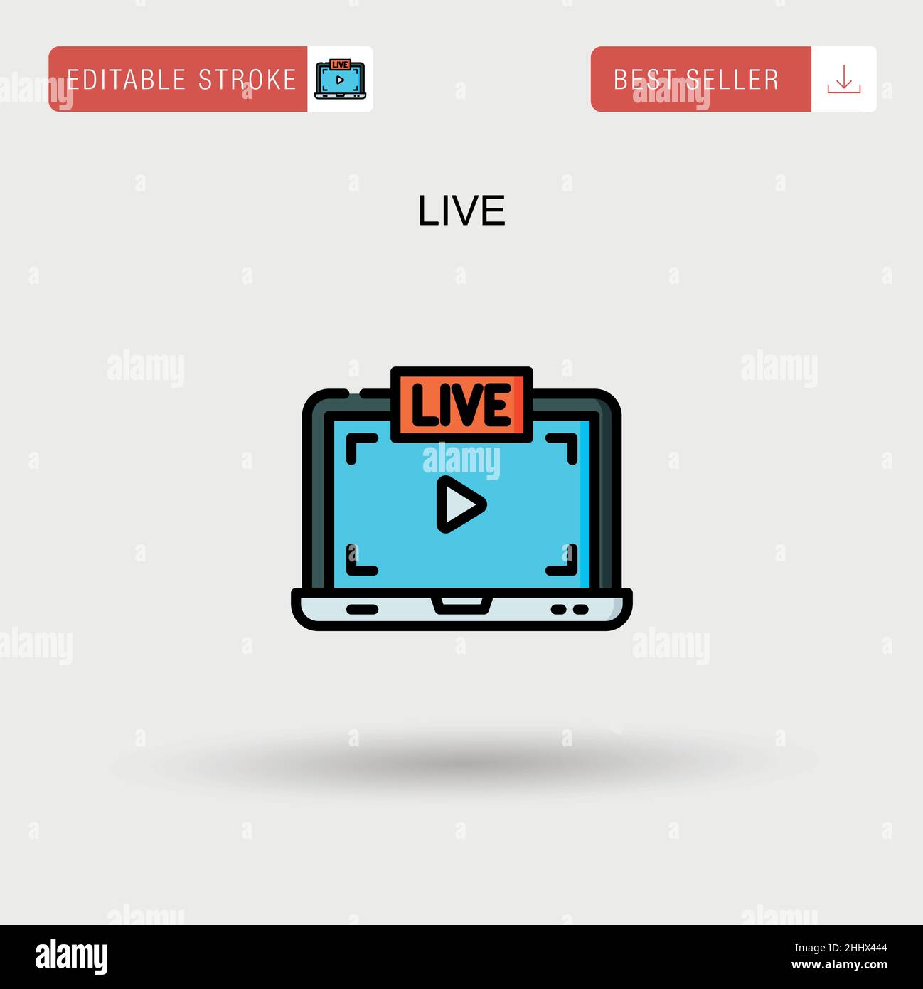 Live Simple vector icon Stock Vector Image & Art - Alamy