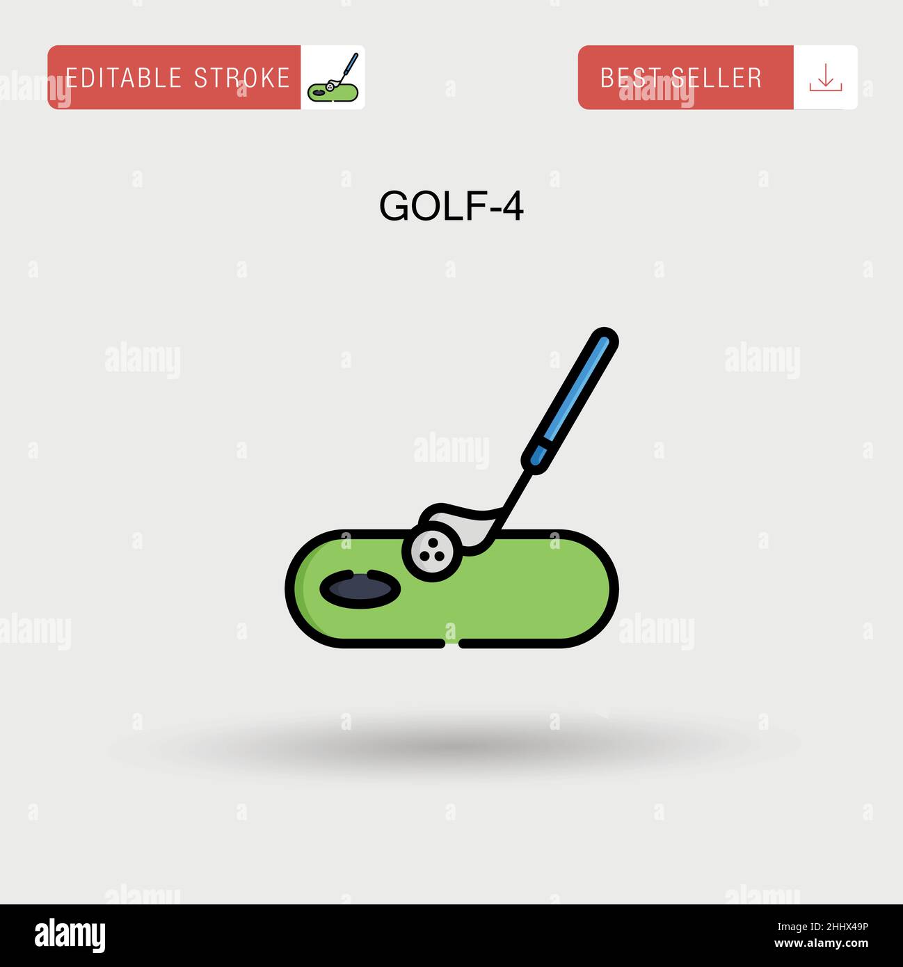 Golf-4 Simple vector icon Stock Vector Image & Art - Alamy