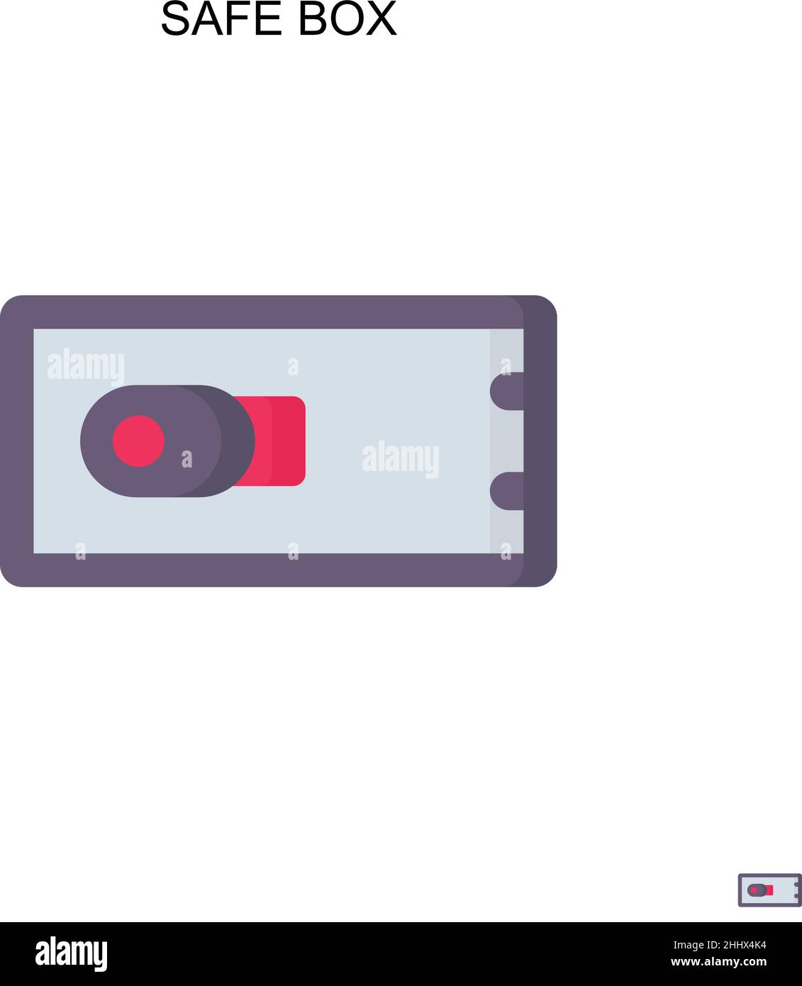 Safe box Simple vector icon. Illustration symbol design template for ...