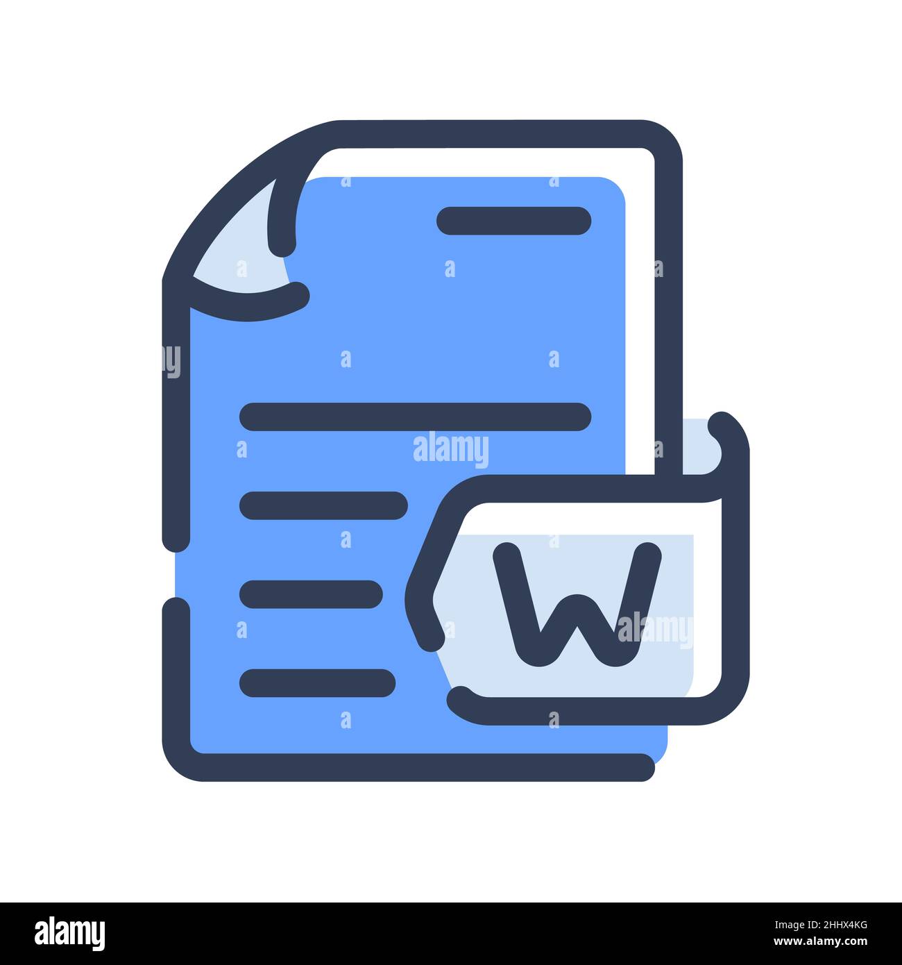 word document file paper docs format single isolated icon with dash or dashed line style vector ...