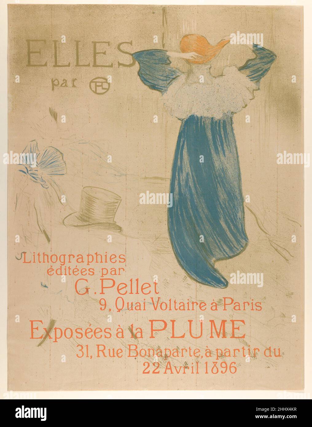 Elles (poster for 1896 exhibition at La Plume) 1896 Henri de Toulouse ...