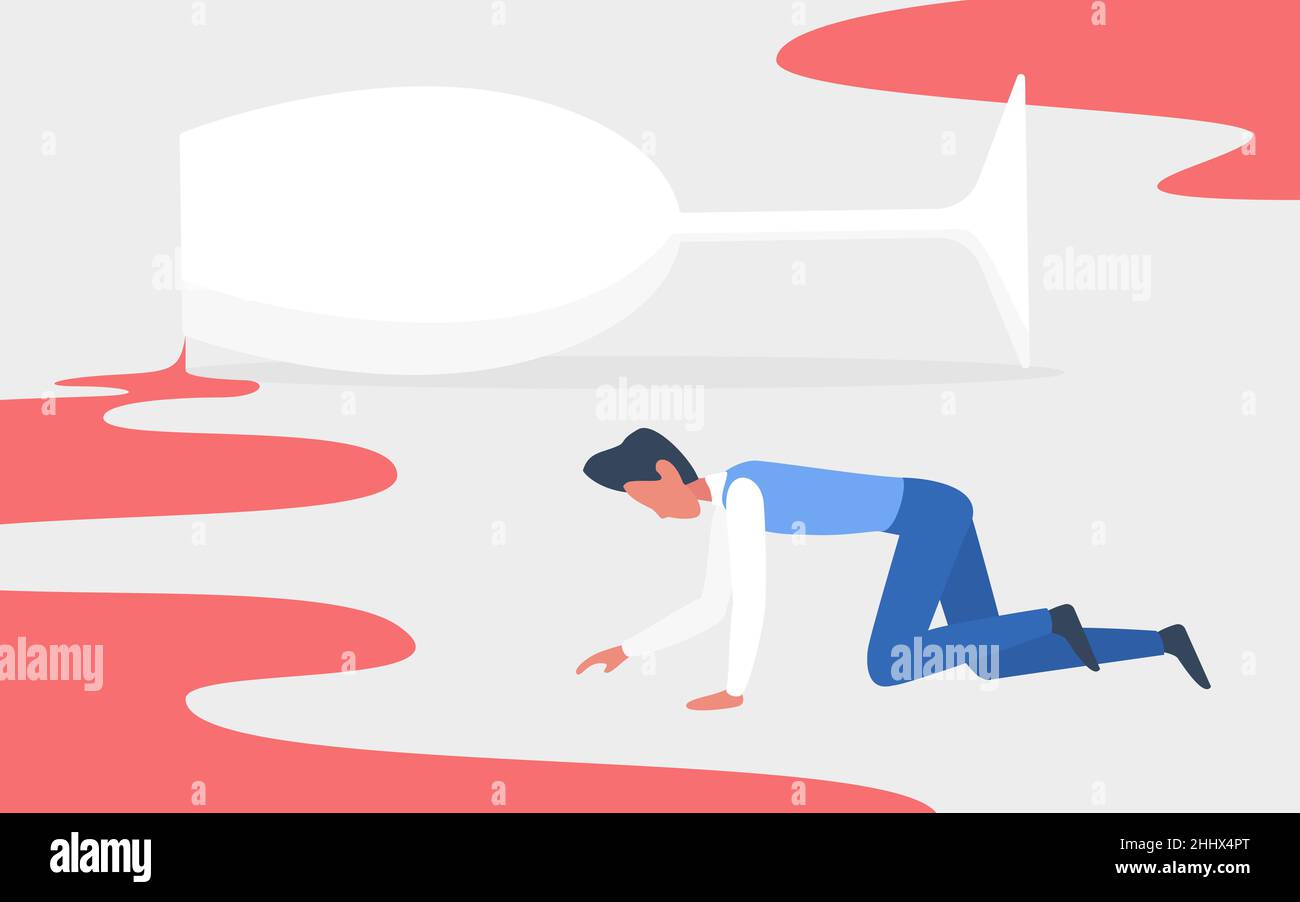 Addiction alcoholic drunkard people vector illustration. Cartoon ...