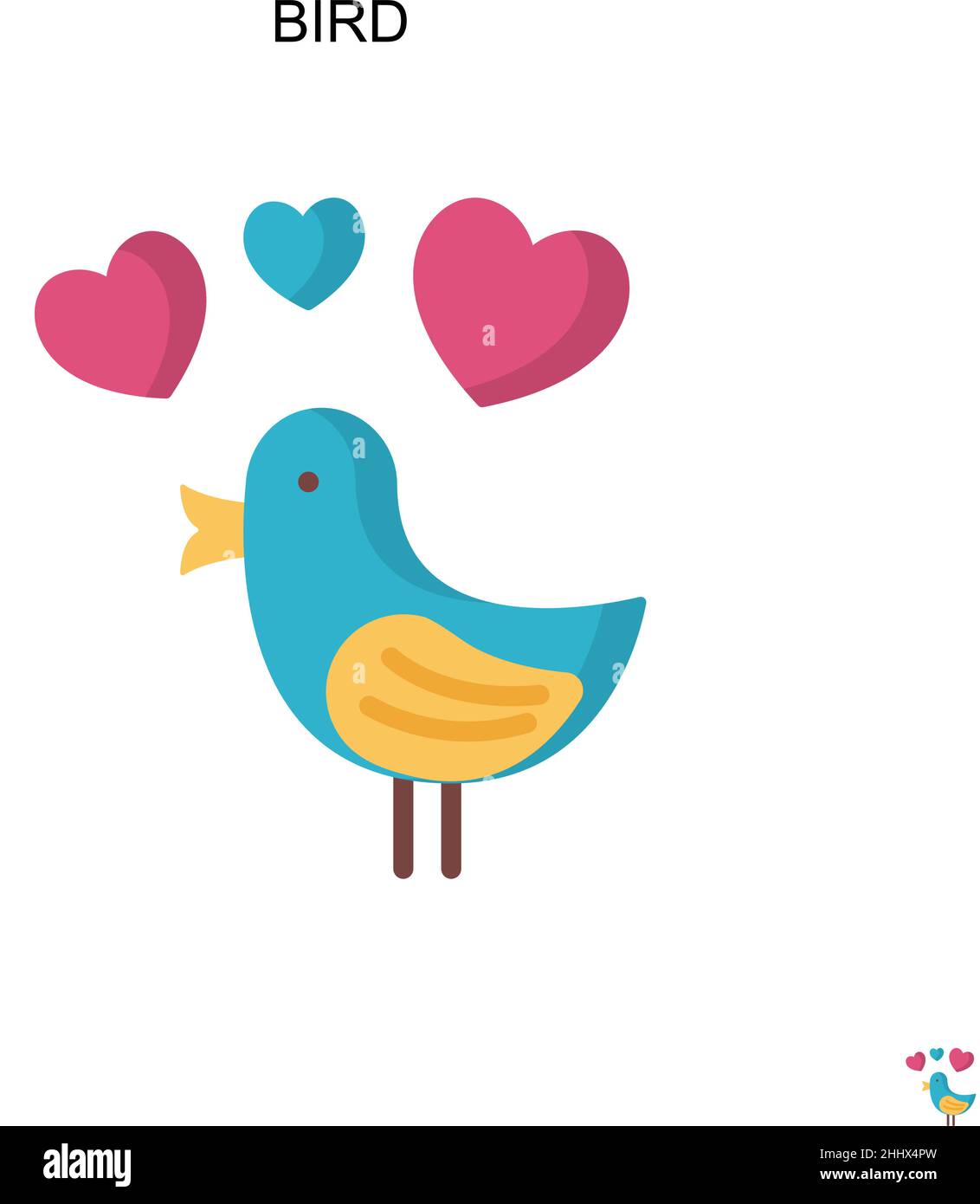 Bird Simple vector icon. Illustration symbol design template for web ...