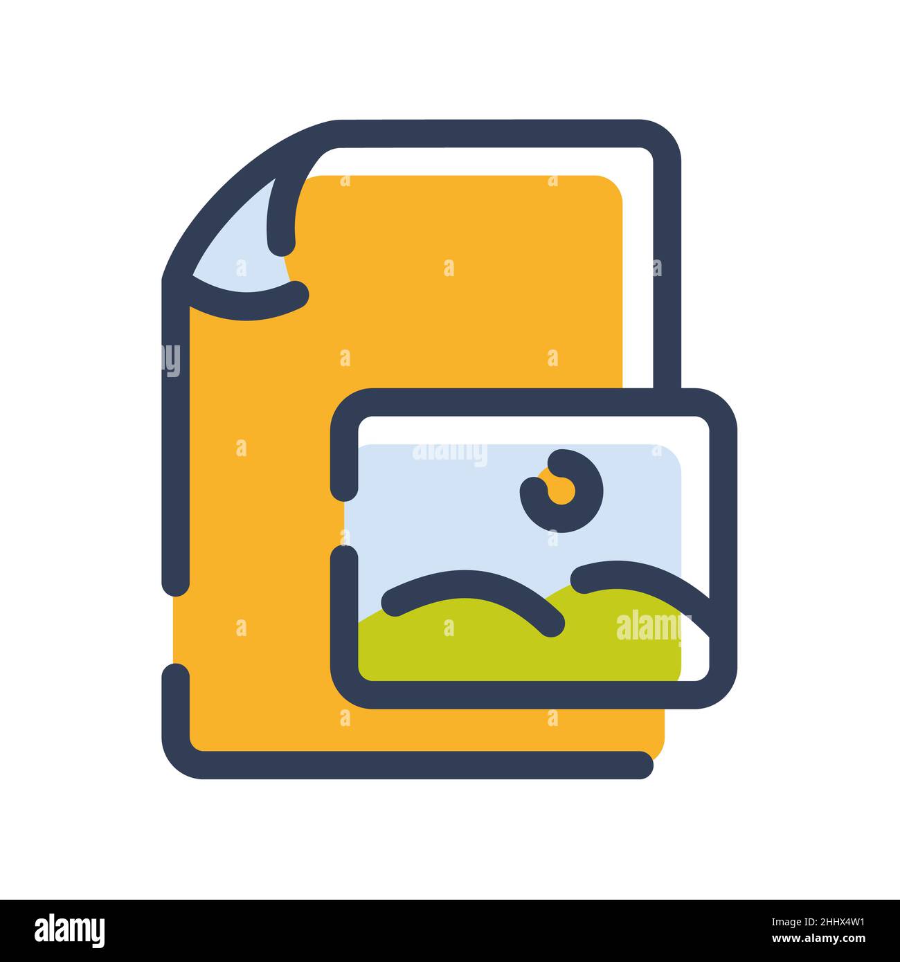 image document file paper page picture single isolated icon with dash or dashed line style ...