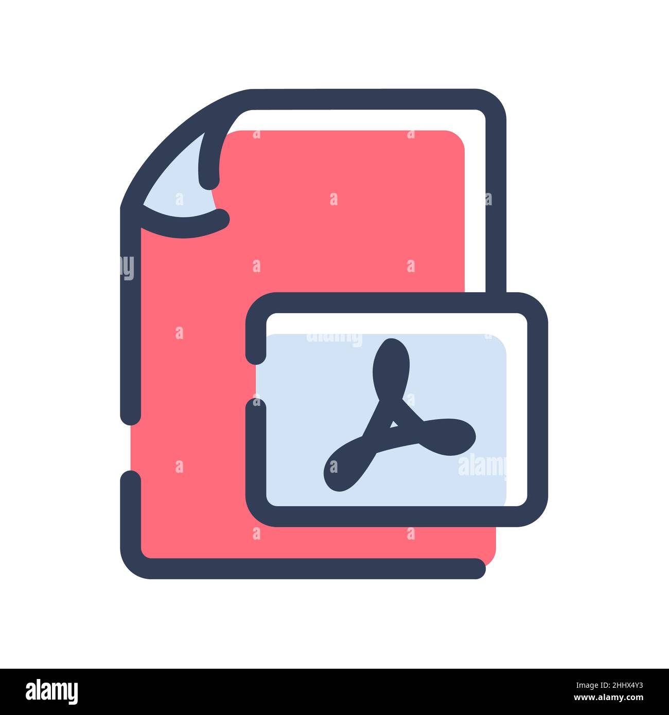 pdf document file paper page portable format single isolated icon with dash or dashed line style ...