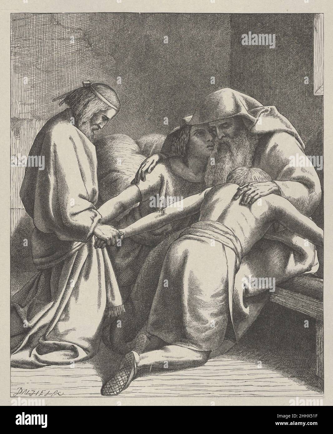 Jacob Blessing Ephraim And Manasseh 1881 After Frederick Richard