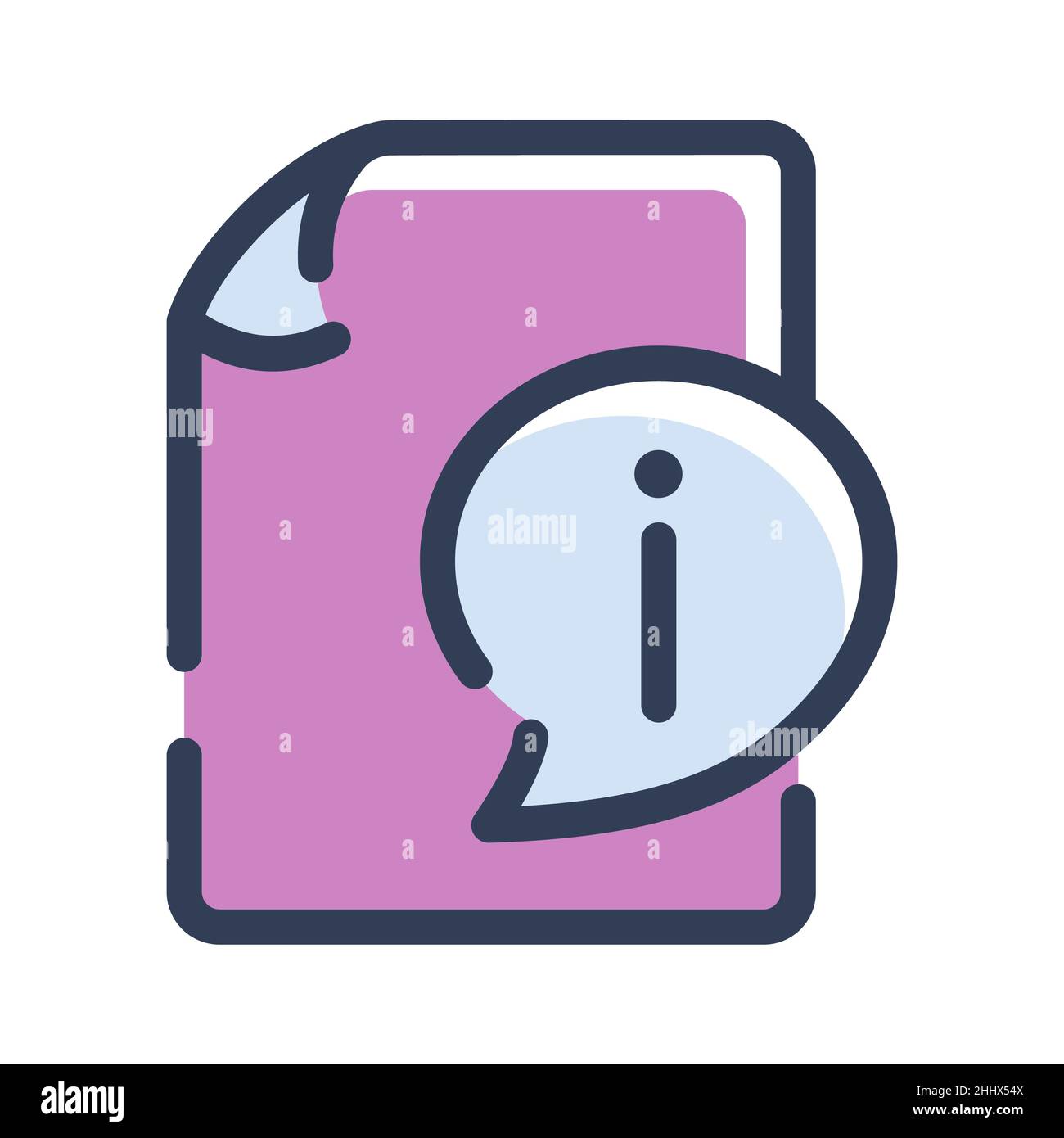 Information Document File Paper Page Help Manual Single Isolated Icon With Dash Or Dashed Line