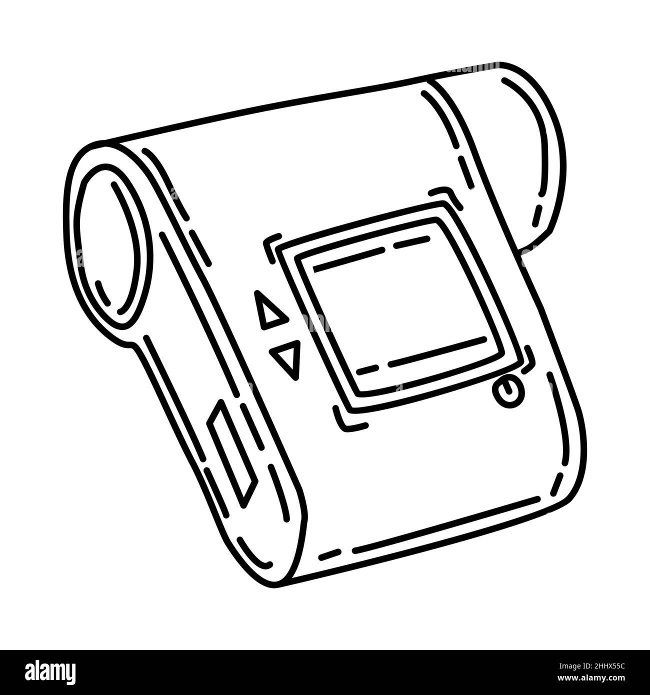 Handheld Spirometer Part of Electronic for Hospital Device Hand Drawn ...