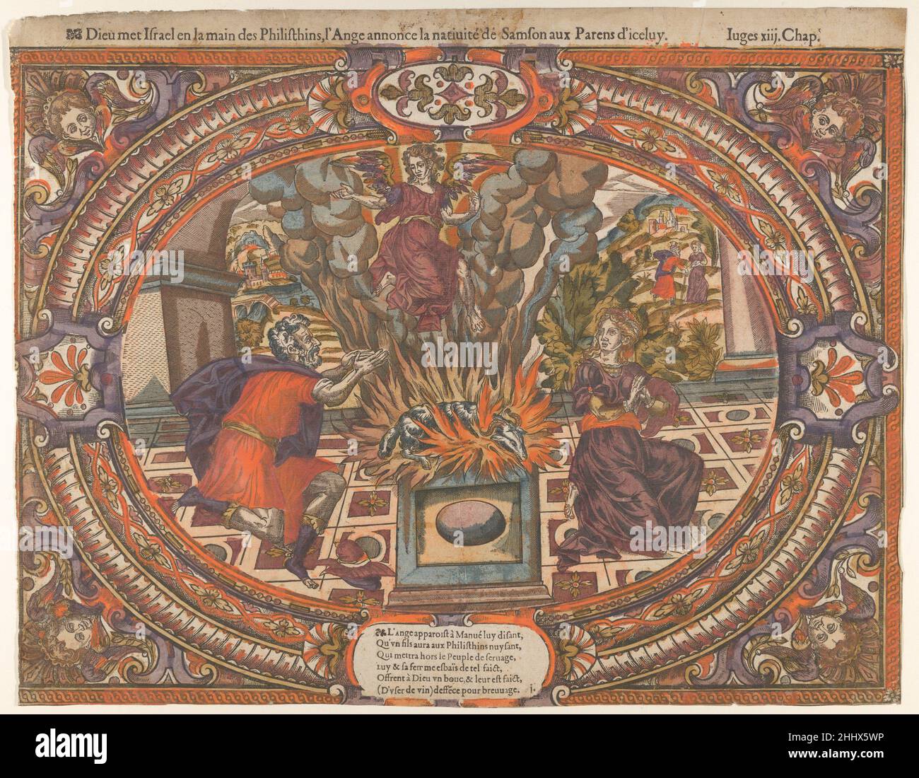 Angel announcing the Birth of Samson, from the Story of Samson ca. 1560 ...