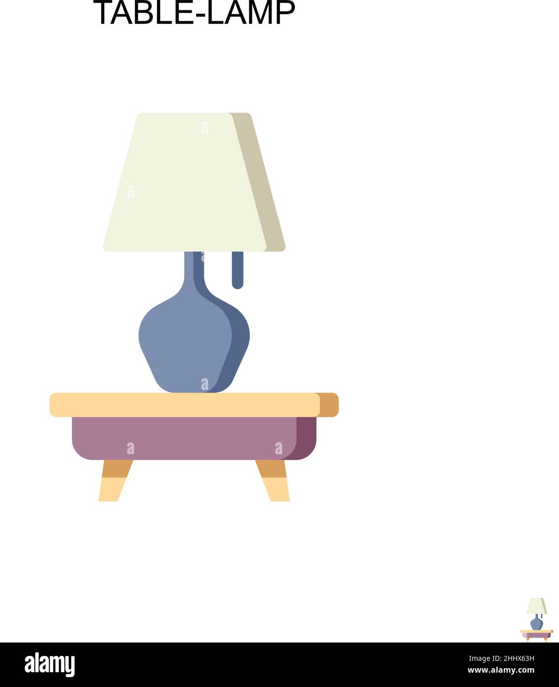 Table-lamp Simple vector icon. Illustration symbol design template for ...