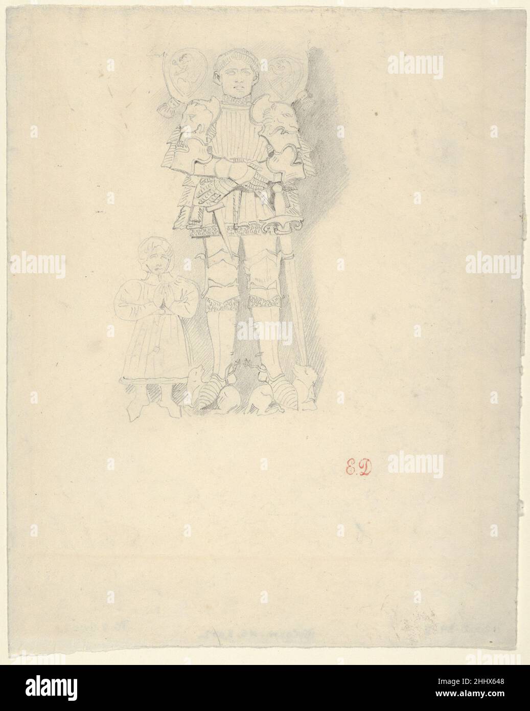 Tomb Effigies: A Man in a Suit of Armor beside a Child ca. 1825–30 ...