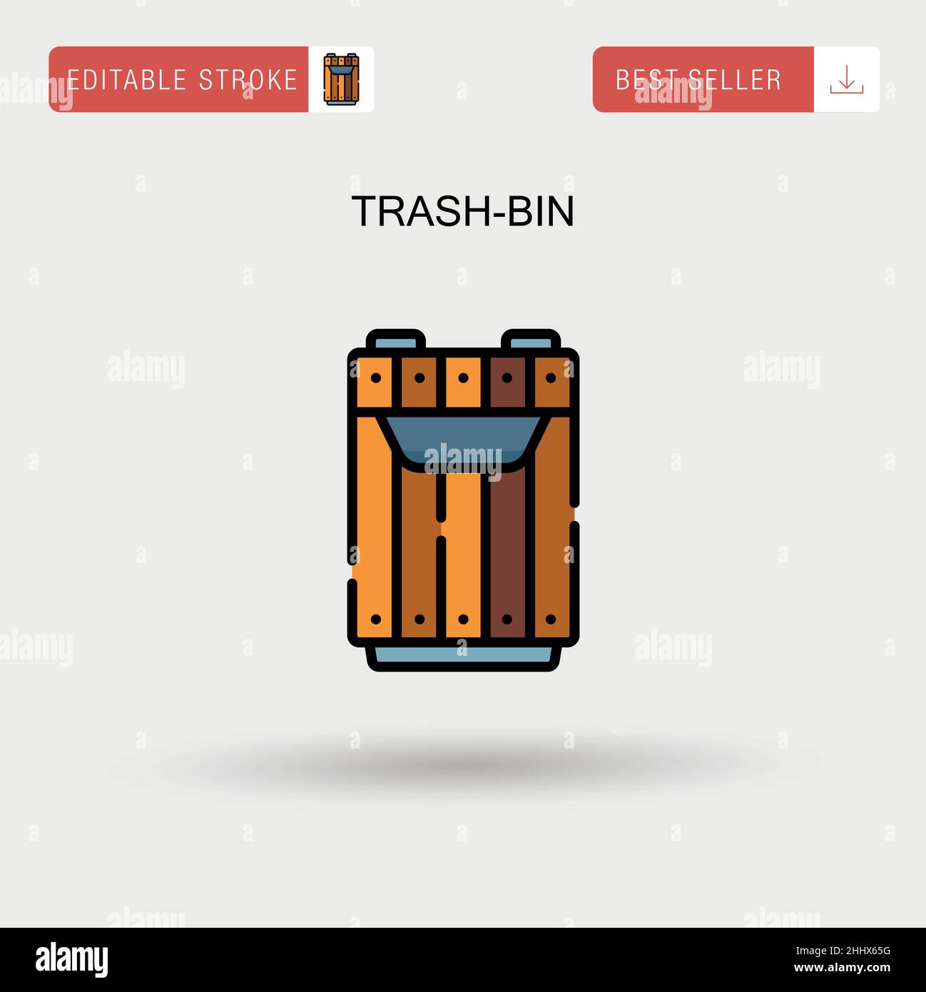 Trash-bin Simple vector icon Stock Vector Image & Art - Alamy